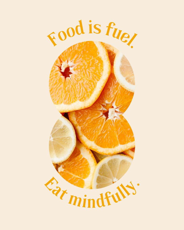 Food is fuel. Eat mindfully: Motivational affirmation Poster 8″ x 10 ...